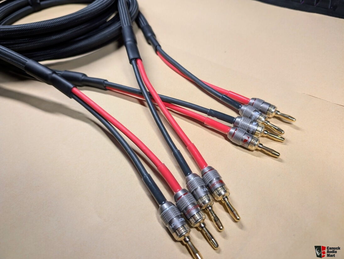 12 gauge Mogami W3103 OFC speaker cables with Nakamichi pure copper ...