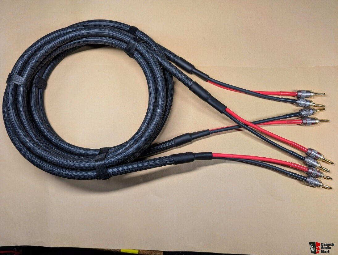 12 gauge Mogami W3103 OFC speaker cables with Nakamichi pure copper ...