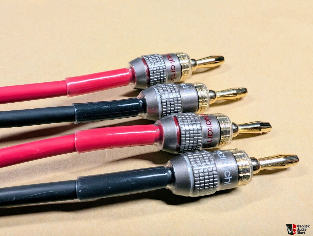 12 gauge Mogami W3103 OFC speaker cables with Nakamichi pure copper ...