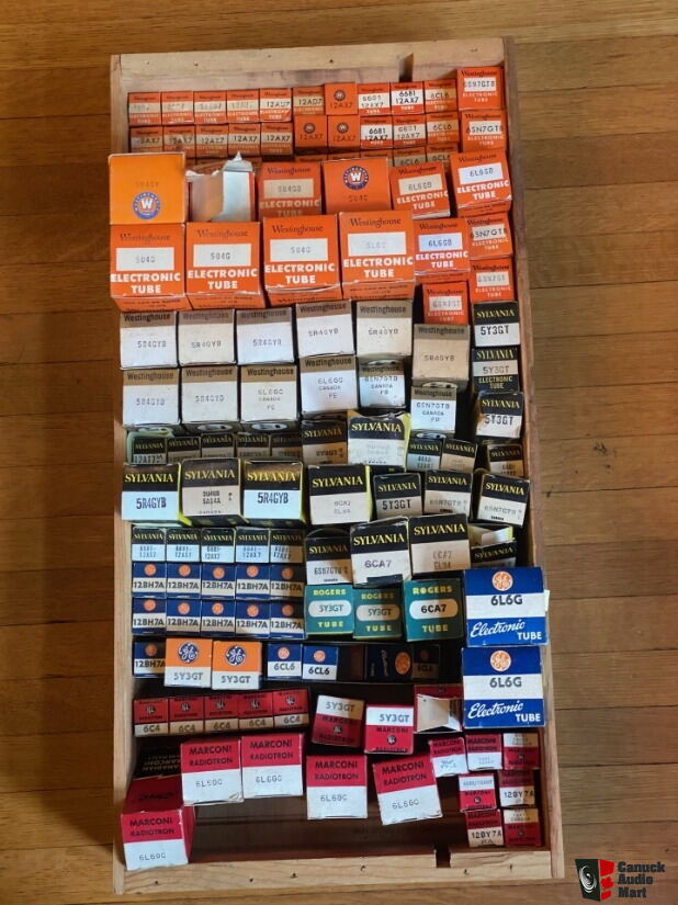 Excellent NOS-NIB pairs of 12AU7 tubes come in original boxes! Photo ...