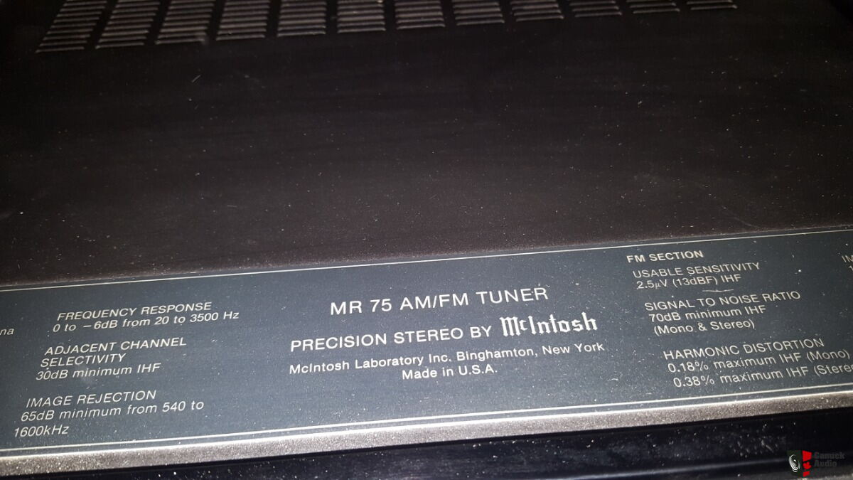 nice mr75 mcintosh stereo tuner Photo #5611561 - Canuck Audio Mart