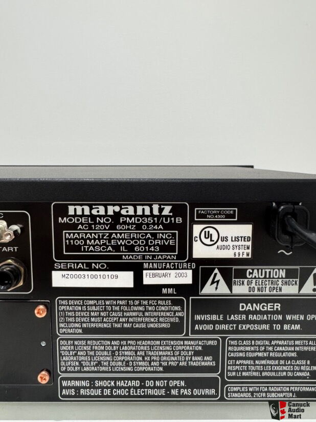Pending"Marantz PMD 351 Cassette Deck/Compact Disc Player (2003) Photo ...