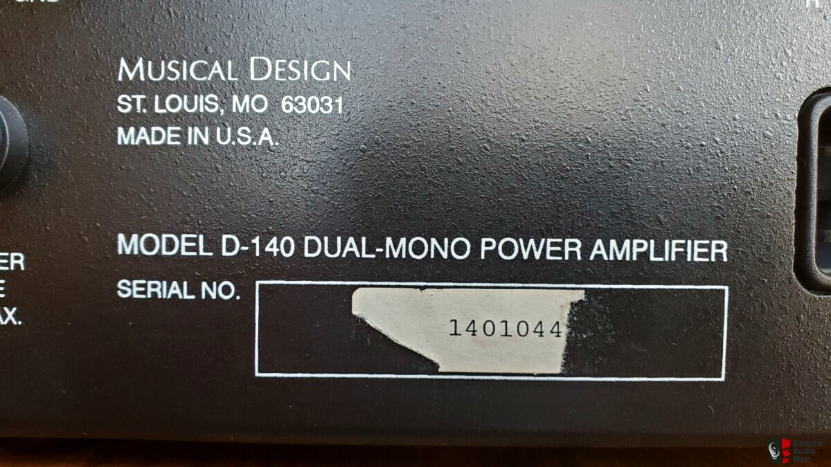 Musical Design D-140 power amplifier - as is Photo #5628677 - Canuck ...