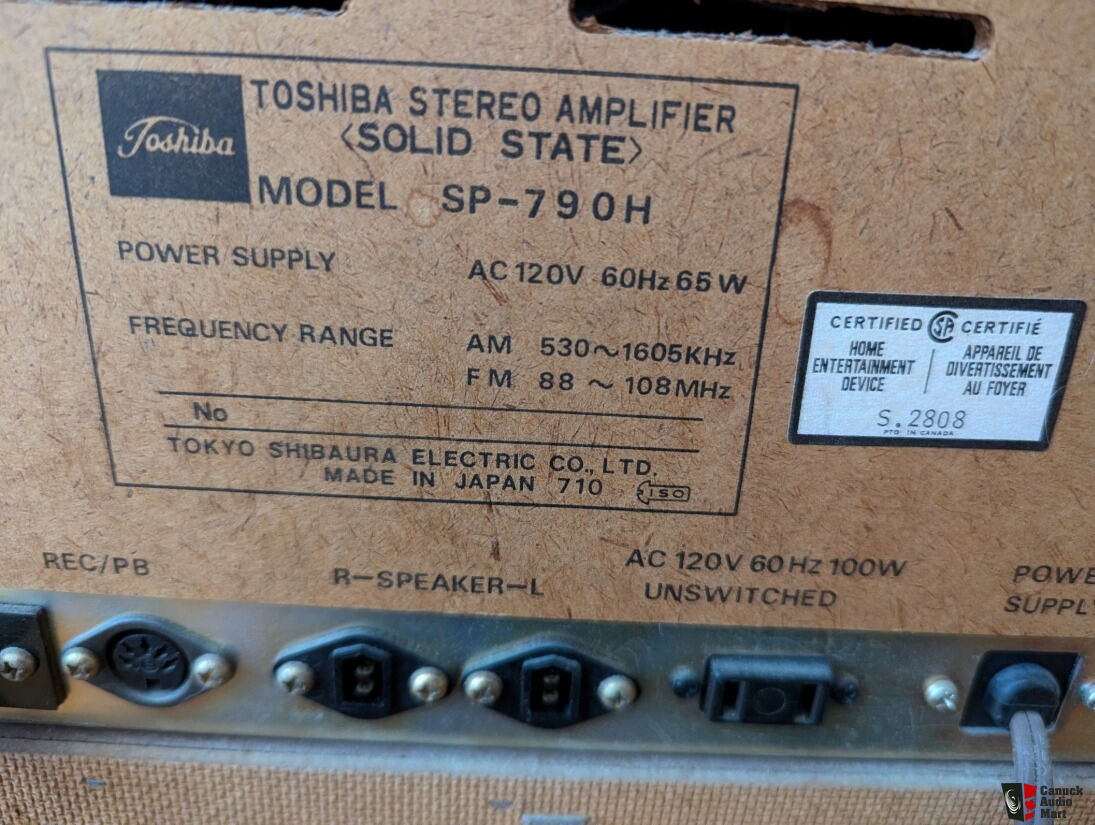 Vintage Toshiba SP-790H Stereo Photo #5641260 - Canuck Audio Mart