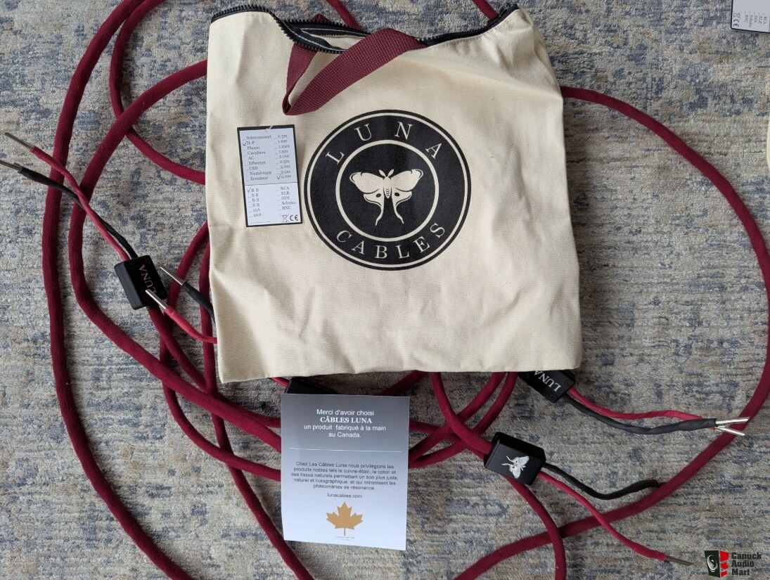 Luna Red speaker cables 4 m Photo #5652446 - Canuck Audio Mart