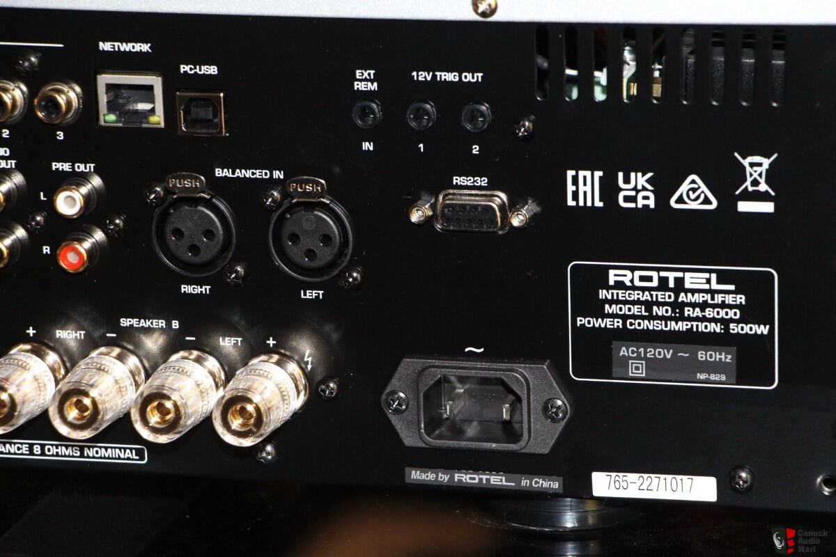 Rotel Diamond Series RA-6000 Integrated Amplifier Photo #5664961 - US ...