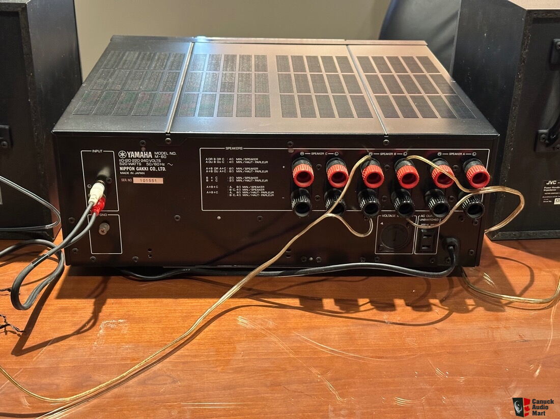 Vintage Yamaha M60 Power Amplifier & C-60 Pre-Amplifier Pair Photo ...