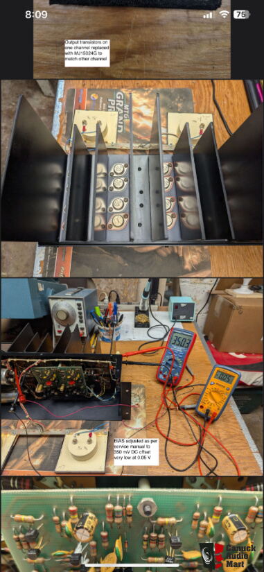 Phase Linear 400 Power Amp, Phase Linear 4000 Preamp with Cabinet ...