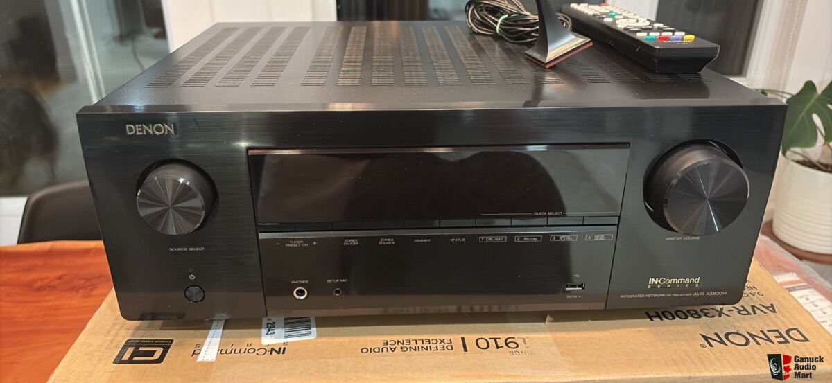 Denon AVR-X3800H Amplifier 8K 9.4 105 watts per Channel | Dolby Vision ...