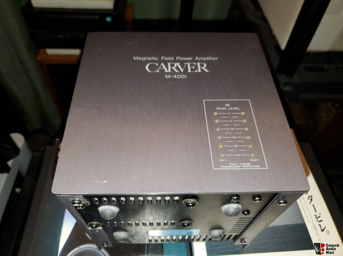 Carver C-2 Preamplifier and M-400T Amplifier units produce sound Photo ...