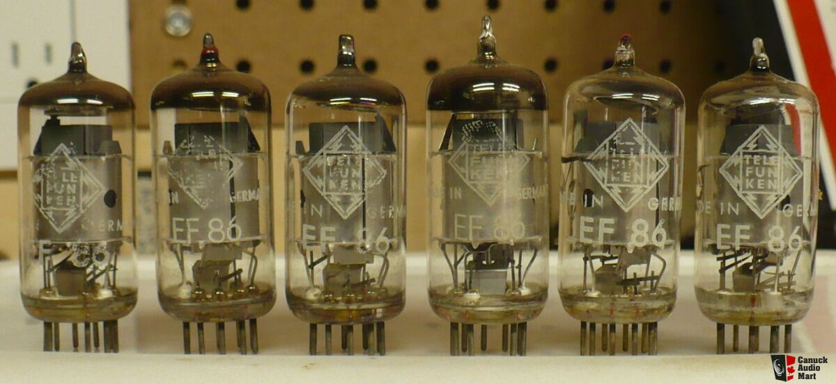 Available 6 Telefunken Silver Plate EF86 6267 Preamplifier Driver Tubes ...
