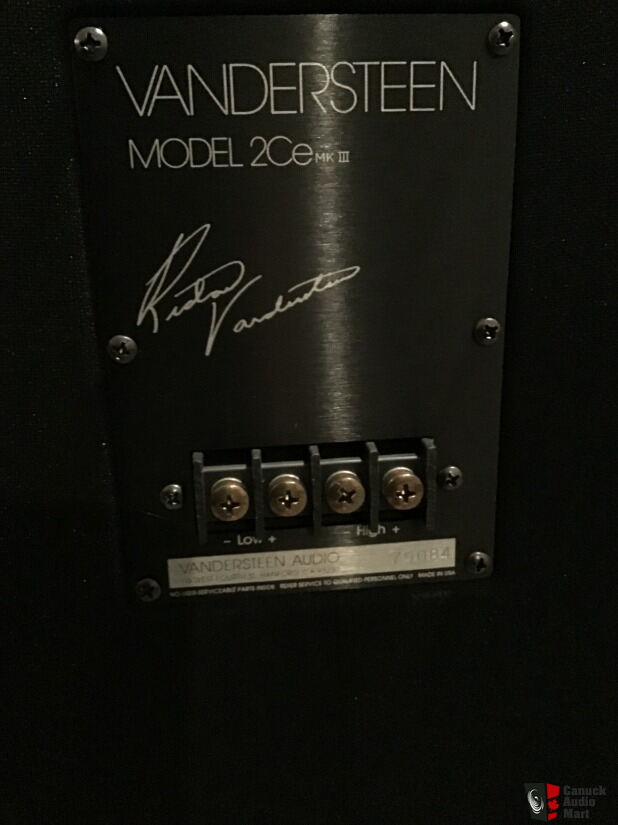 Vandersteen Model 2Ce Signature III Black Photo #5724102 - Canuck Audio ...