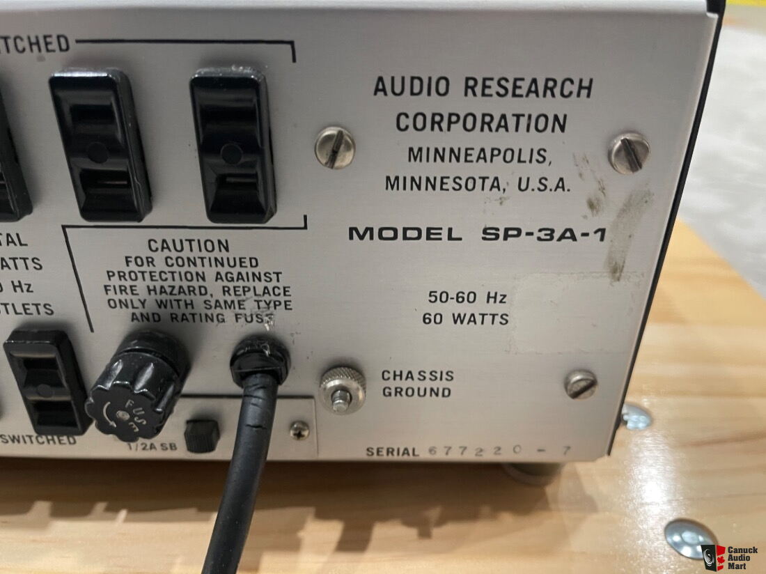 Audio Research SP3A-1 Vintage Classic Photo #5729932 - Canuck Audio Mart