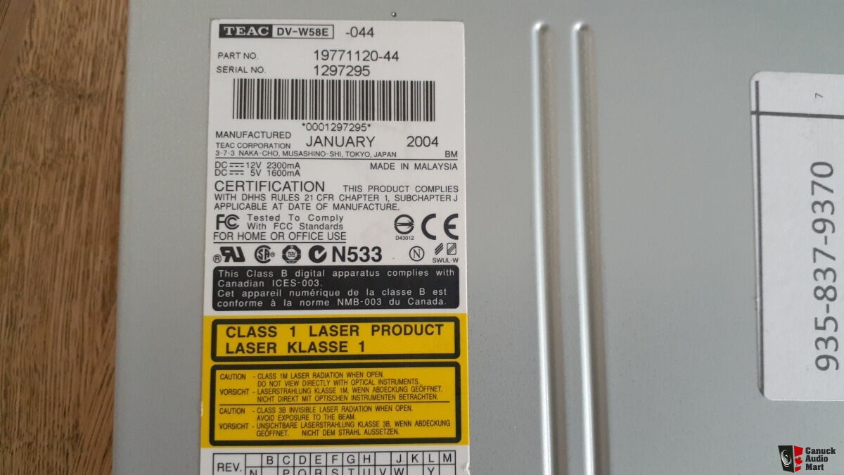 Teac DV-W 58E DVD R/RW drive Photo #5743469 - Canuck Audio Mart