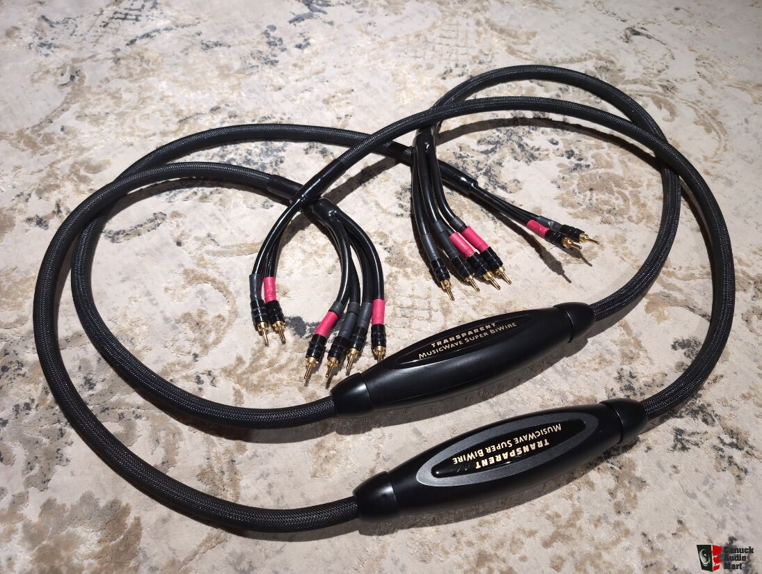 Transparent Musicwave Super MM Bi-Wire Speaker cables 98" inches Photo ...