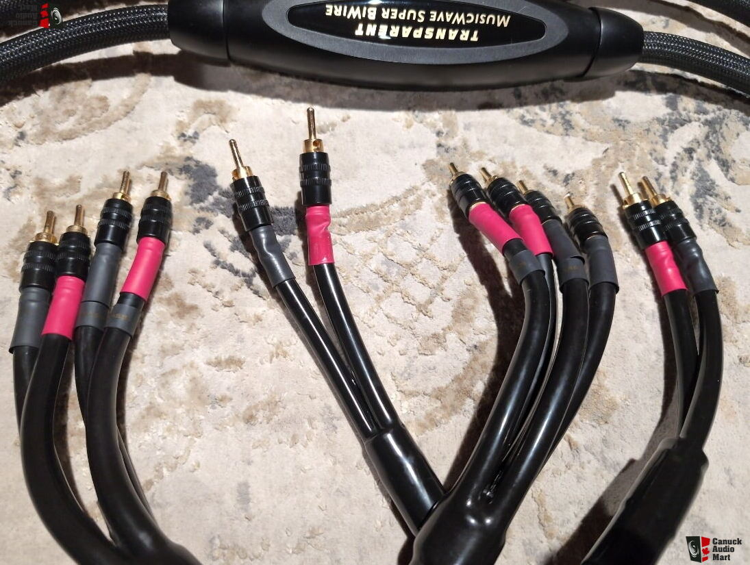 Transparent Musicwave Super MM Bi-Wire Speaker cables 98" inches Photo ...
