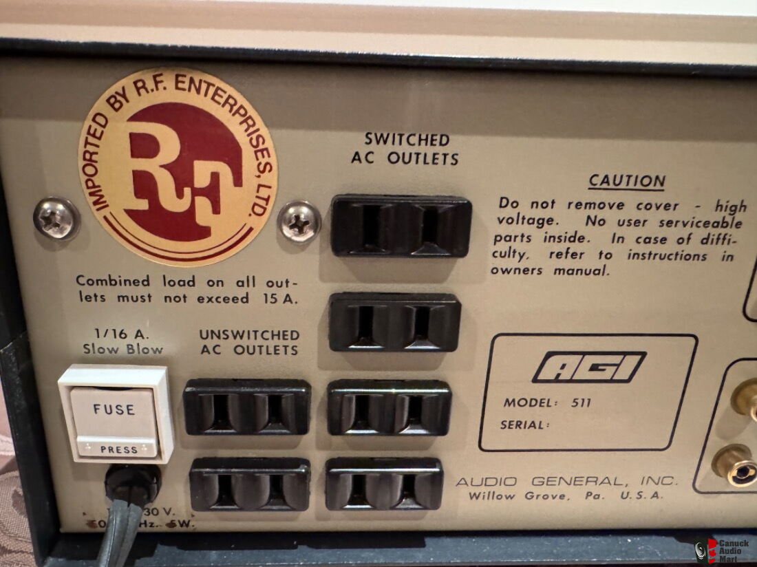 AGI 511 Pre-Amplifer, Black Gates + Mundorf E-Caps Photo #5754718 - US ...