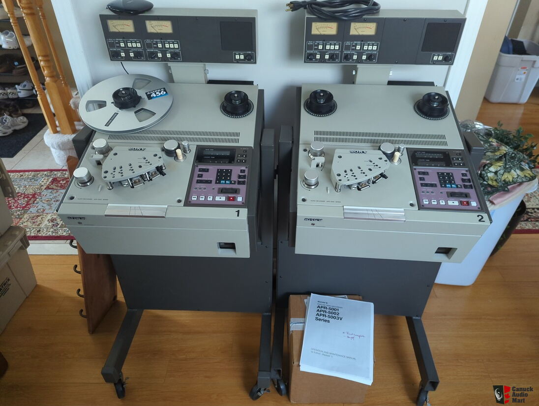 Sony APR-5002 1/4" Mastering Studio Reel to Reel Recorder (Pair) RARE ...