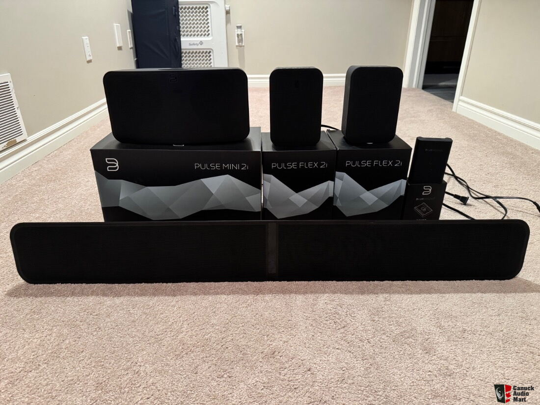 Blue Sound soundbar and speakers wireless streaming package Photo ...