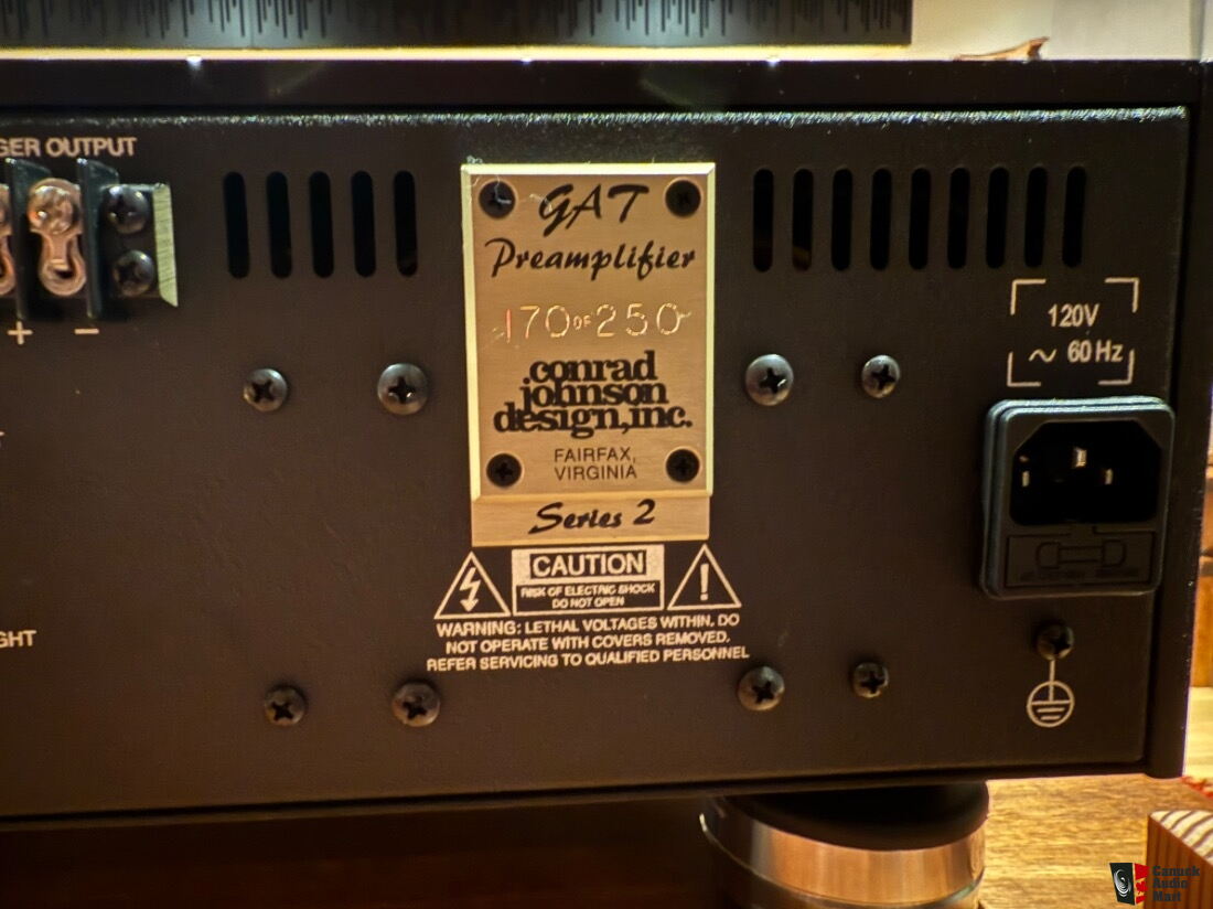 Conrad Johnson GAT S2 Photo #5796595 - Canuck Audio Mart
