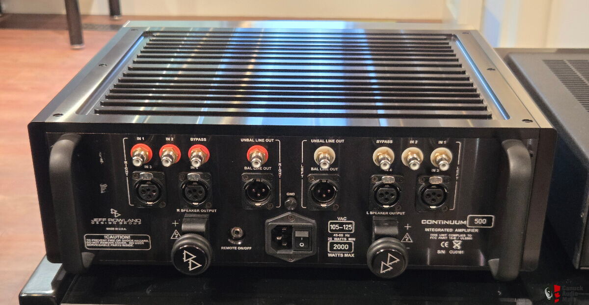 Jeff Rowland Continuum 500 Int Amp: Excellent Trade-In; acX Wrnty; 58% ...