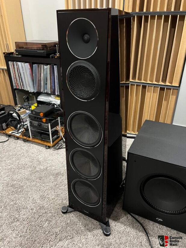 Paradigm Founder 120H Hybrid Floor Standing Speakers in Midnight Cherry ...