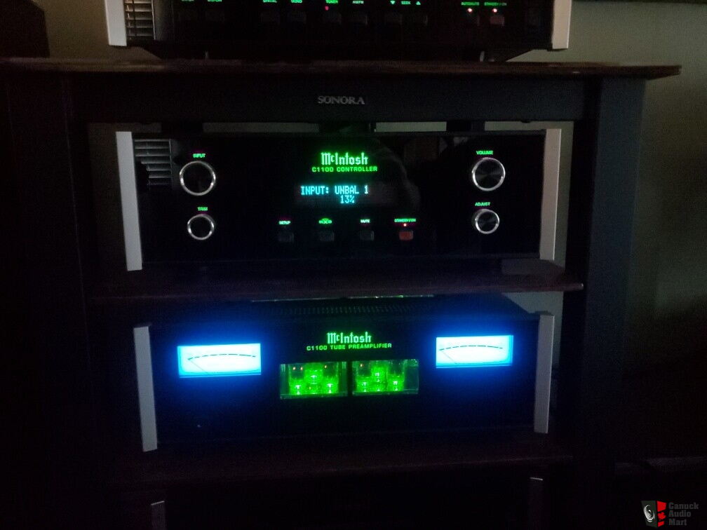 Mcintosh Preamplifier C1100T and C1100C Flagship Two Chassis Mint ...