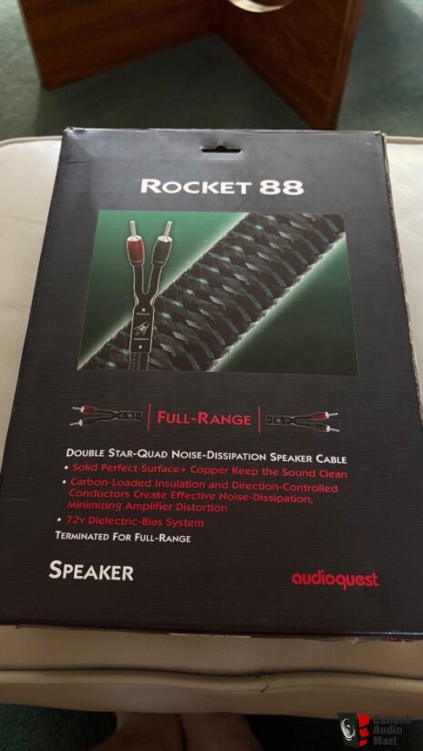 Audioquest Rocket 88 speaker cables, full range, 8 feet, bananas For ...