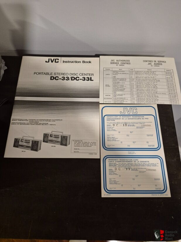 JVC DC 33 Turntable Boombox NOS in BOX Photo #5830594 - Canuck Audio Mart