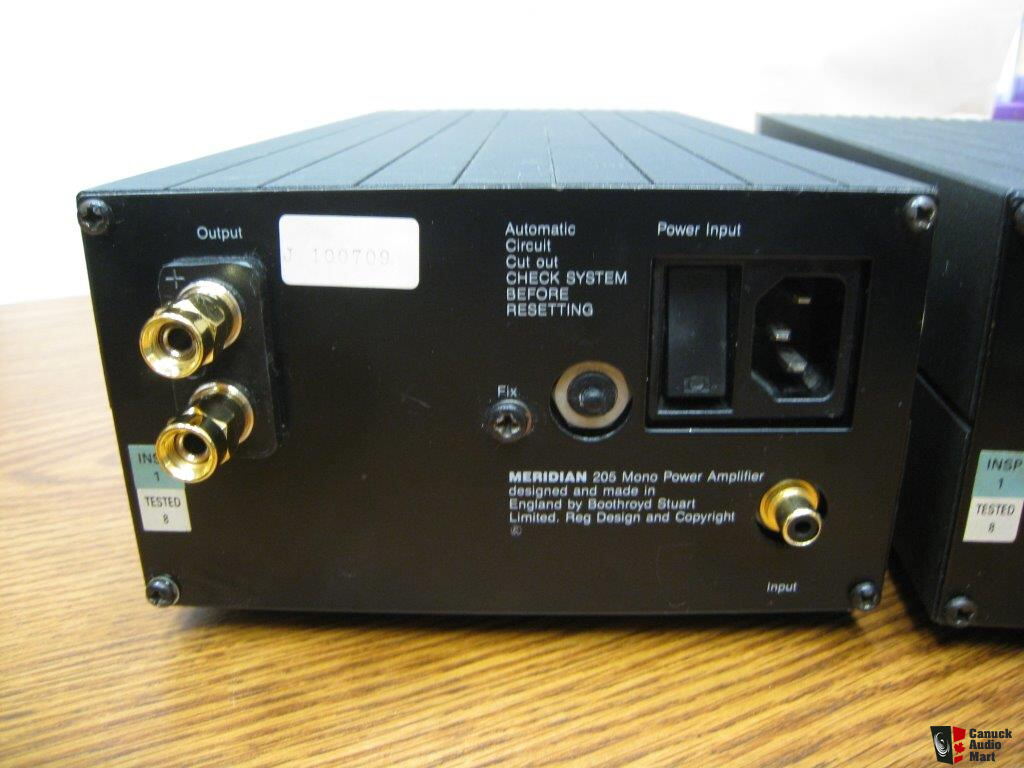 Meridian 205 Power Amp Monoblocks made in England Photo #583123 ...