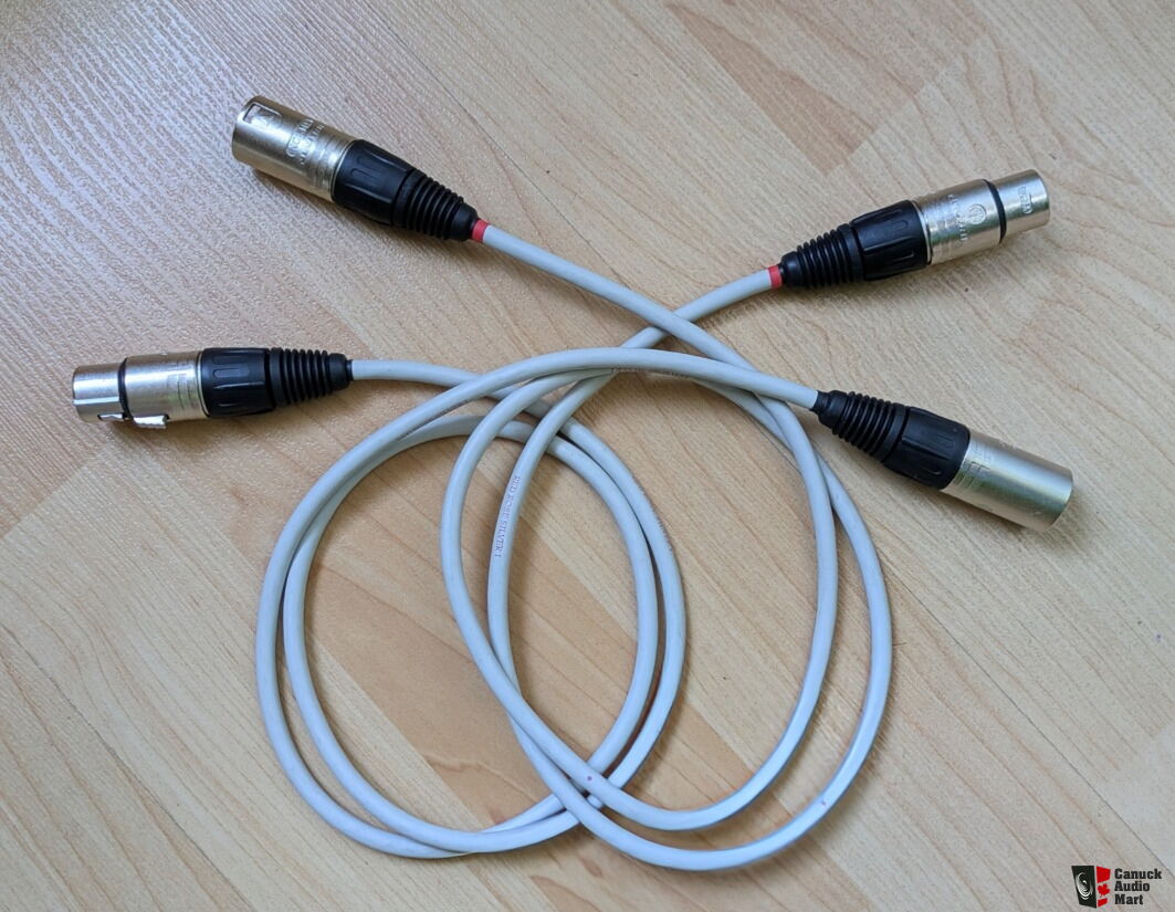 Kimber Kable Silver Streak Red Rose Silver 1 XLR cables ( 1m long pair ...