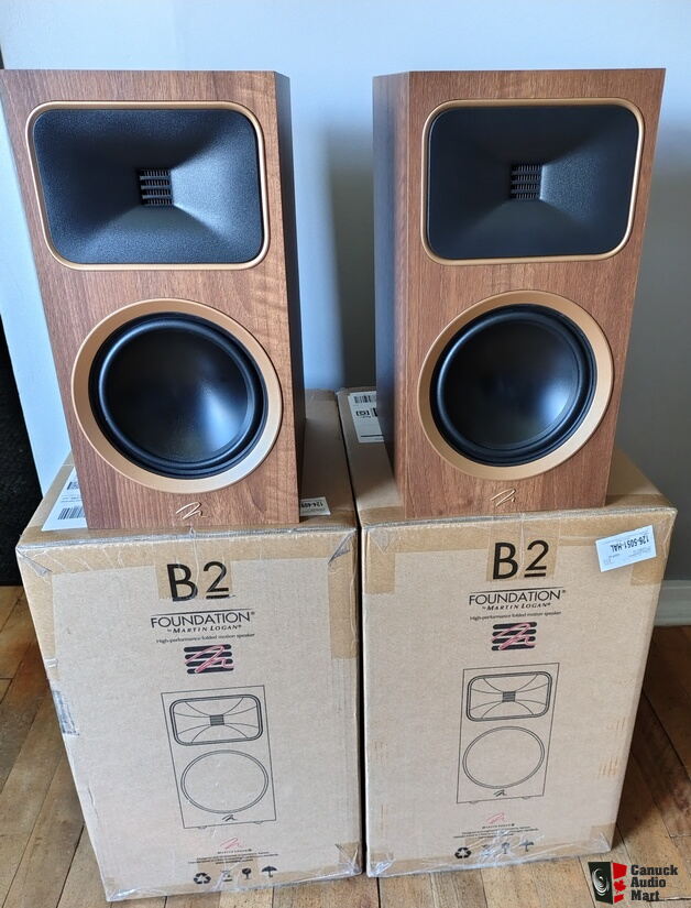 Martin Logan B2 Walnut Bookshelf Speakers For Sale - Canuck Audio Mart