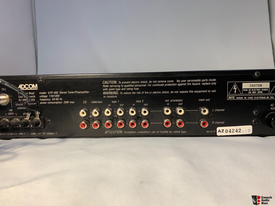 Adcom GTP-450 Tuner & Preamplifier Photo #5873788 - Canuck Audio Mart