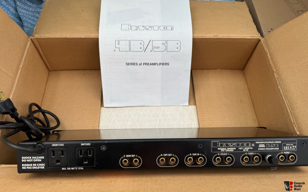 Bryston .5B Pre Amp original box Photo #5900185 - Canuck Audio Mart