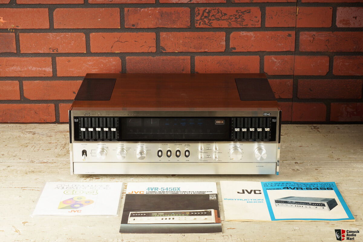 Large Vintage JVC ( Victor ) 4VR-5456 CD-4 Quad 4 Channel Stereo 100 ...