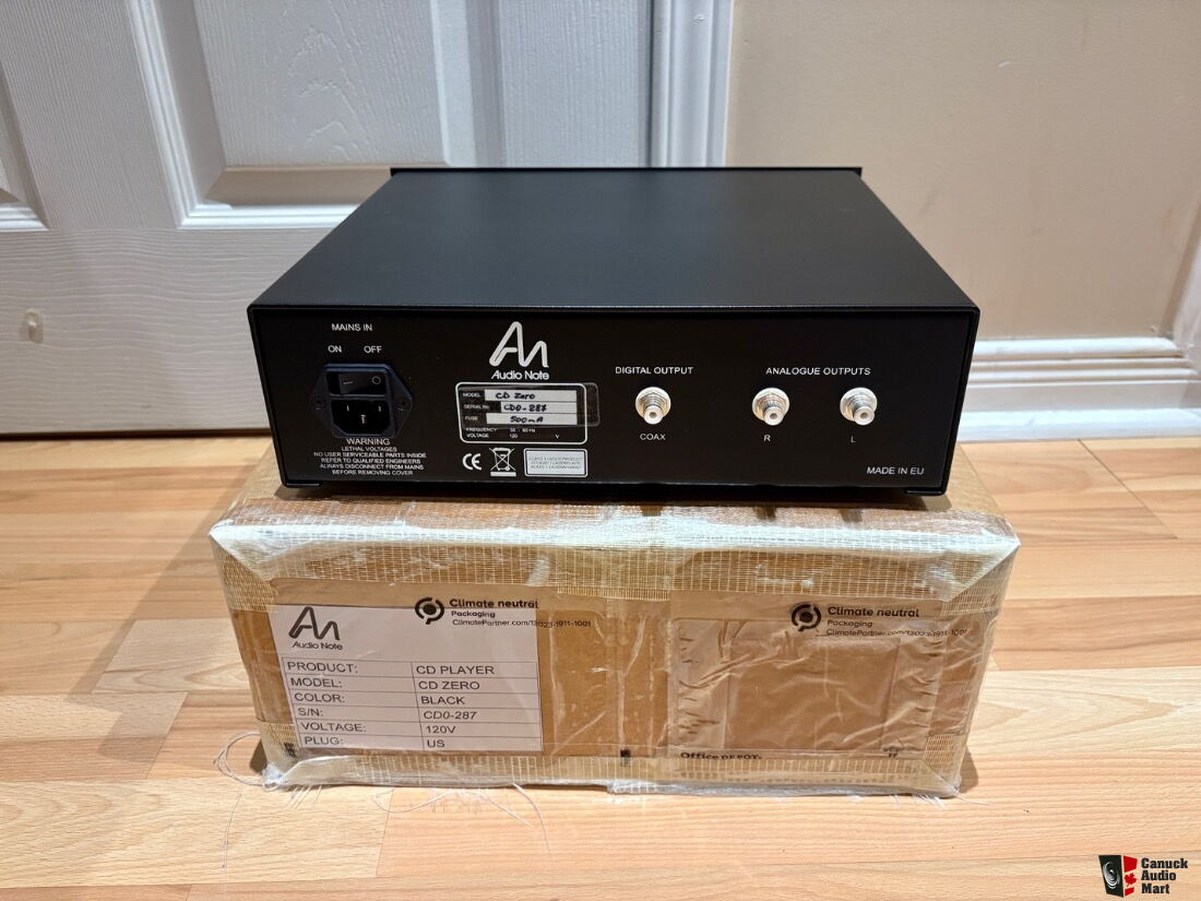 Audio Note AN CD Zero Vacuum Tube CD player Photo #5908876 - Canuck ...