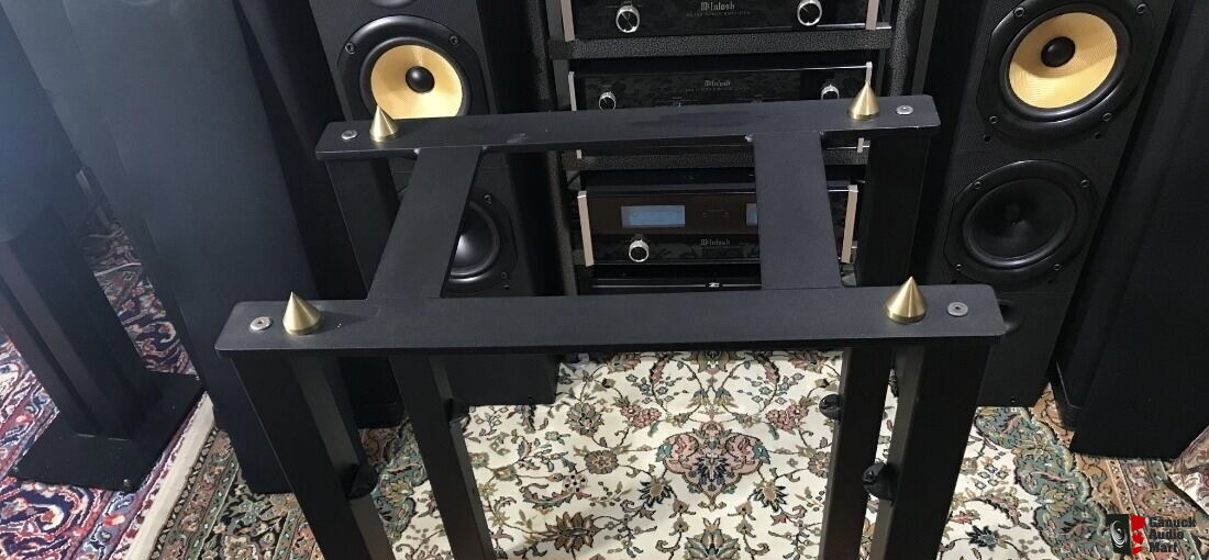 RARE 4-SHELF Atlantis Reference Audio Rack Brass Spikes, Delivery ...