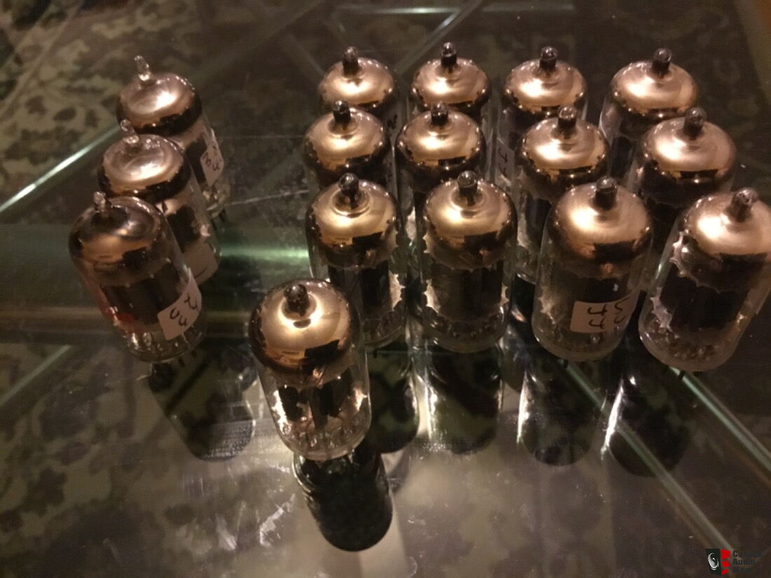 Lot of 16 12ax7 5751 tubes long blackplates Lowry organ grade Photo ...