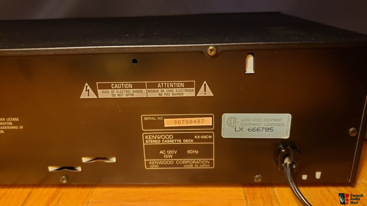 Kenwood KX-58CW Stereo Double Cassette Deck Made in Japan Like New ...