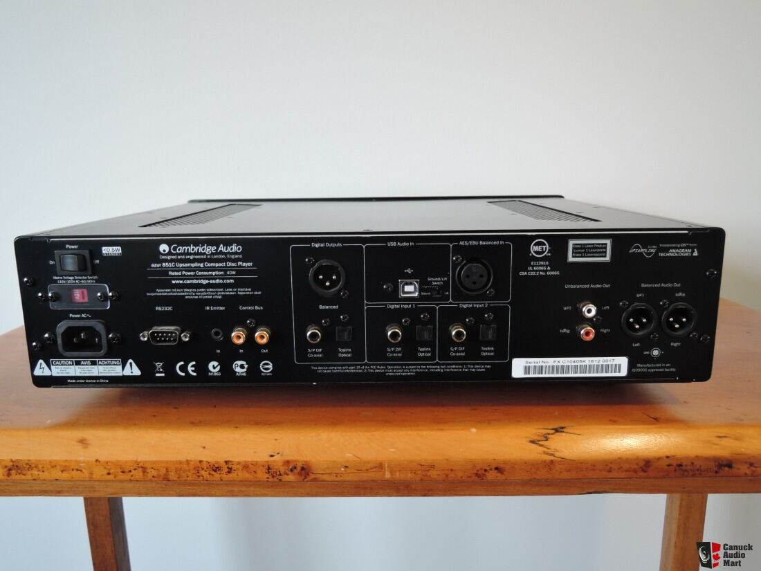Cambridge Audio Azur 851C CD Player Photo #5921528 - Canuck Audio Mart
