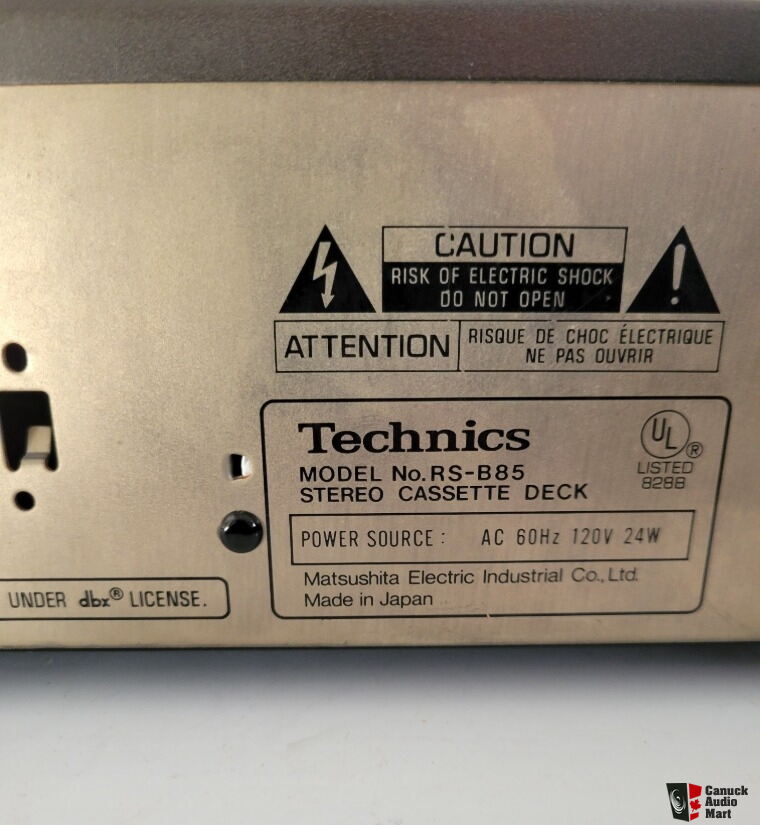 Very Rare Technics RS-B85 Audiophile Tape Deck 3 Heads DBX Photo ...
