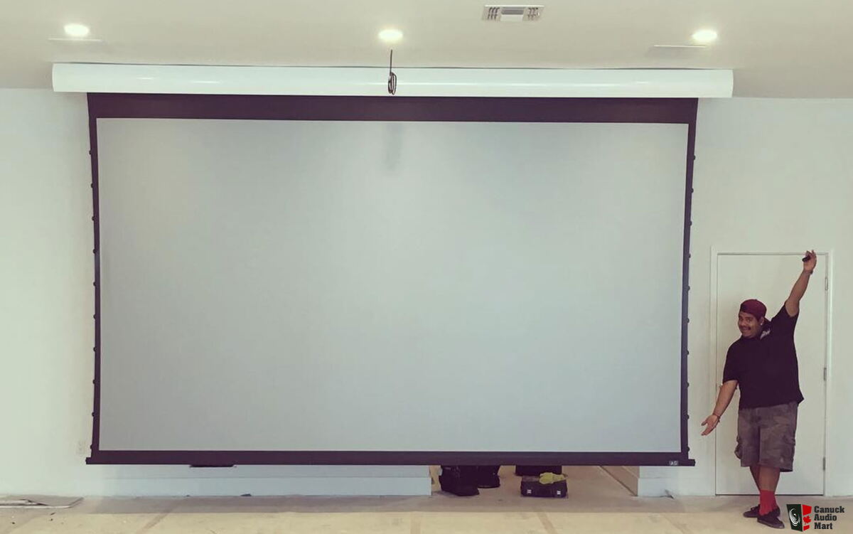 BNIB Screen Innovations 120" Slate 1.2 Motorized Flush Mount 16:9 ...