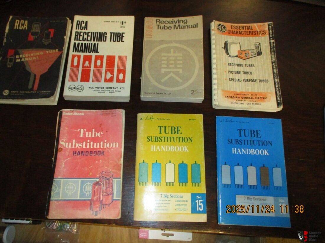 Tube Receiving Manuals and Substitutions books For Sale - US Audio Mart
