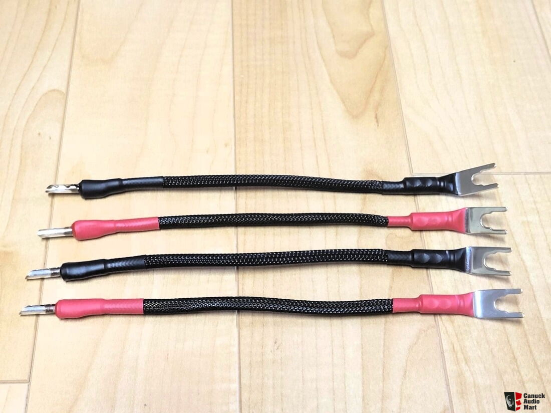 High End AudioQuest Hyperlitz Cooper Jumpers speaker cables (BFA to ...