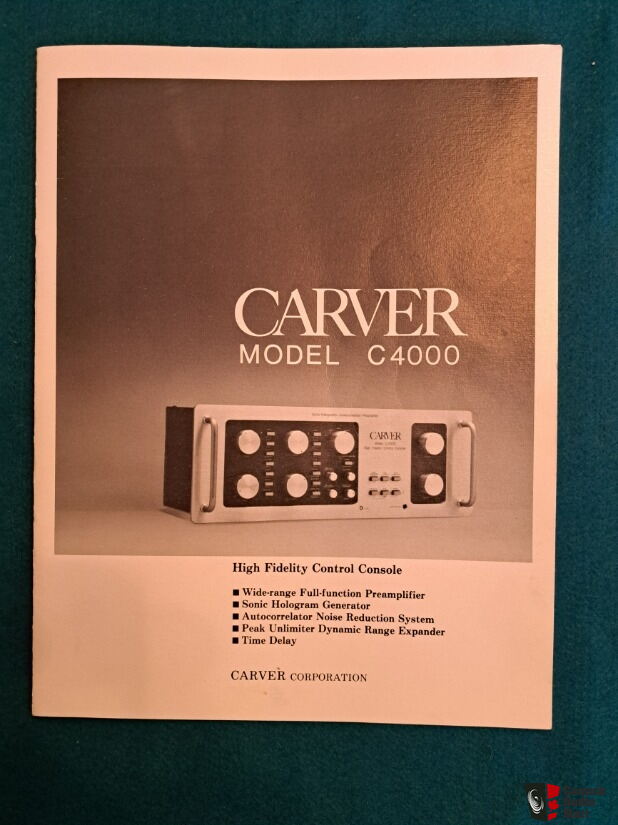 Carver Model C4000 High Fidelity Control Console Pre-Amplifier Photo ...
