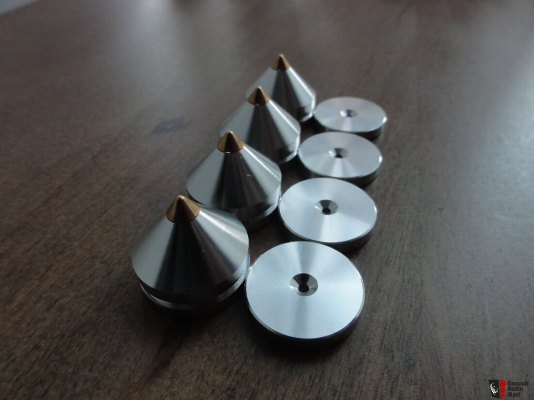 Solid Machined Aluminum Isolation Cones with Bases Discs and M6 ...