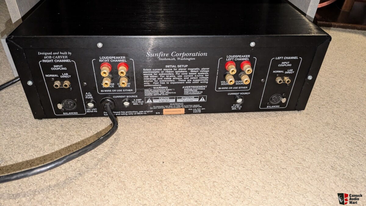 Bob Carver Sunfire 300 Power Amplifier Photo #5982275 - Canuck Audio Mart