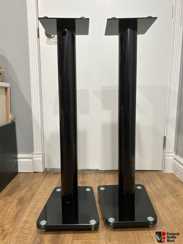 Upgraded metal/glass speaker stands (mint) For Sale - Canuck Audio Mart