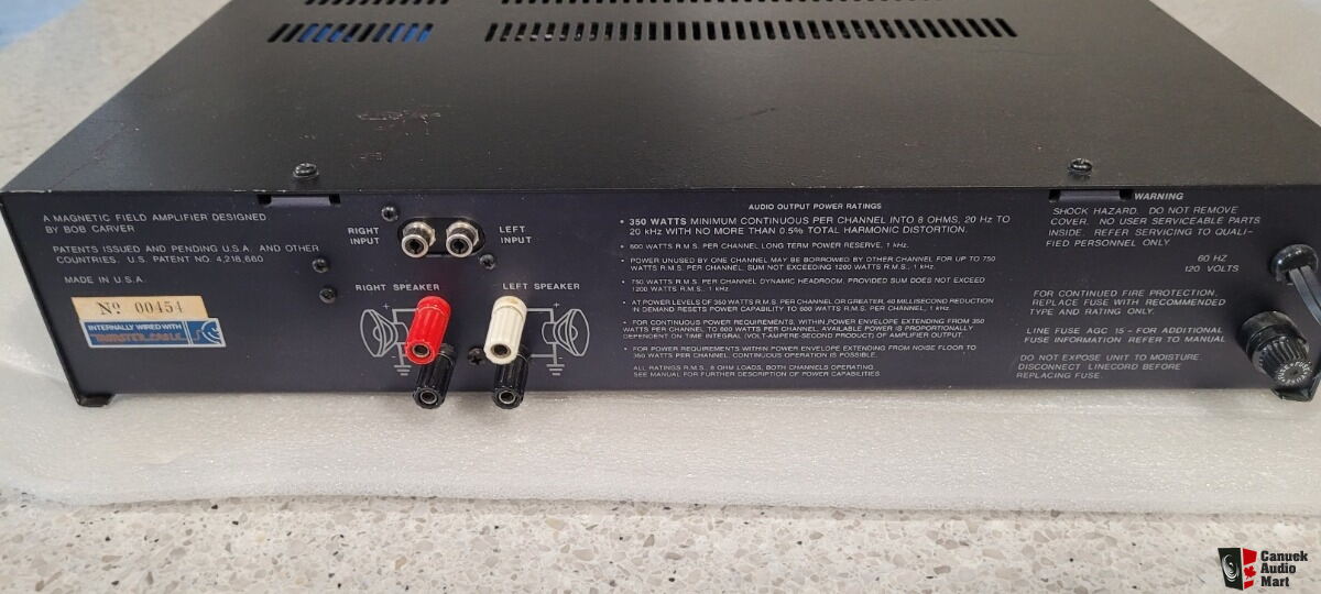 Carver M-1.5t Magnetic Field Power Amplifier Photo #5988458 - Canuck ...