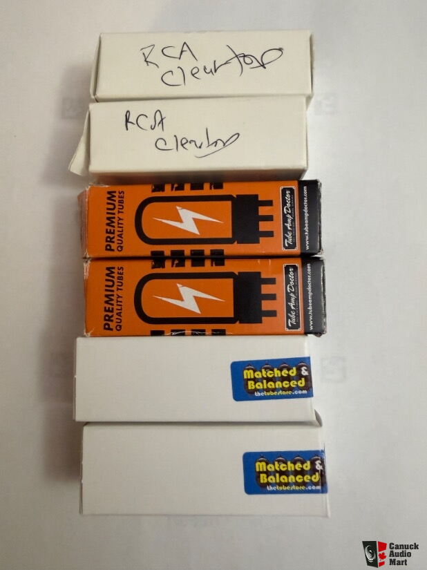 Ray Tubes 12AU7, TAD Premium Select 12AU7, RCA Cleartop 12AU7 Photo ...